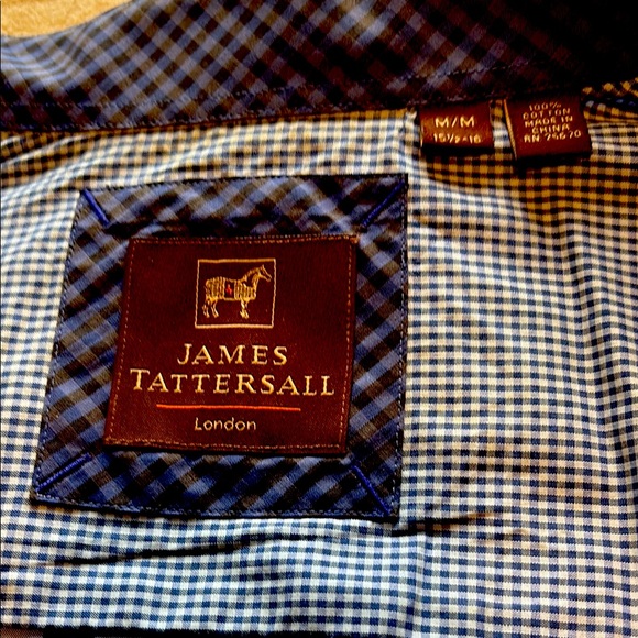 James Tattersall | Shirts | James Tattersall Blue Checkered Shirt ...